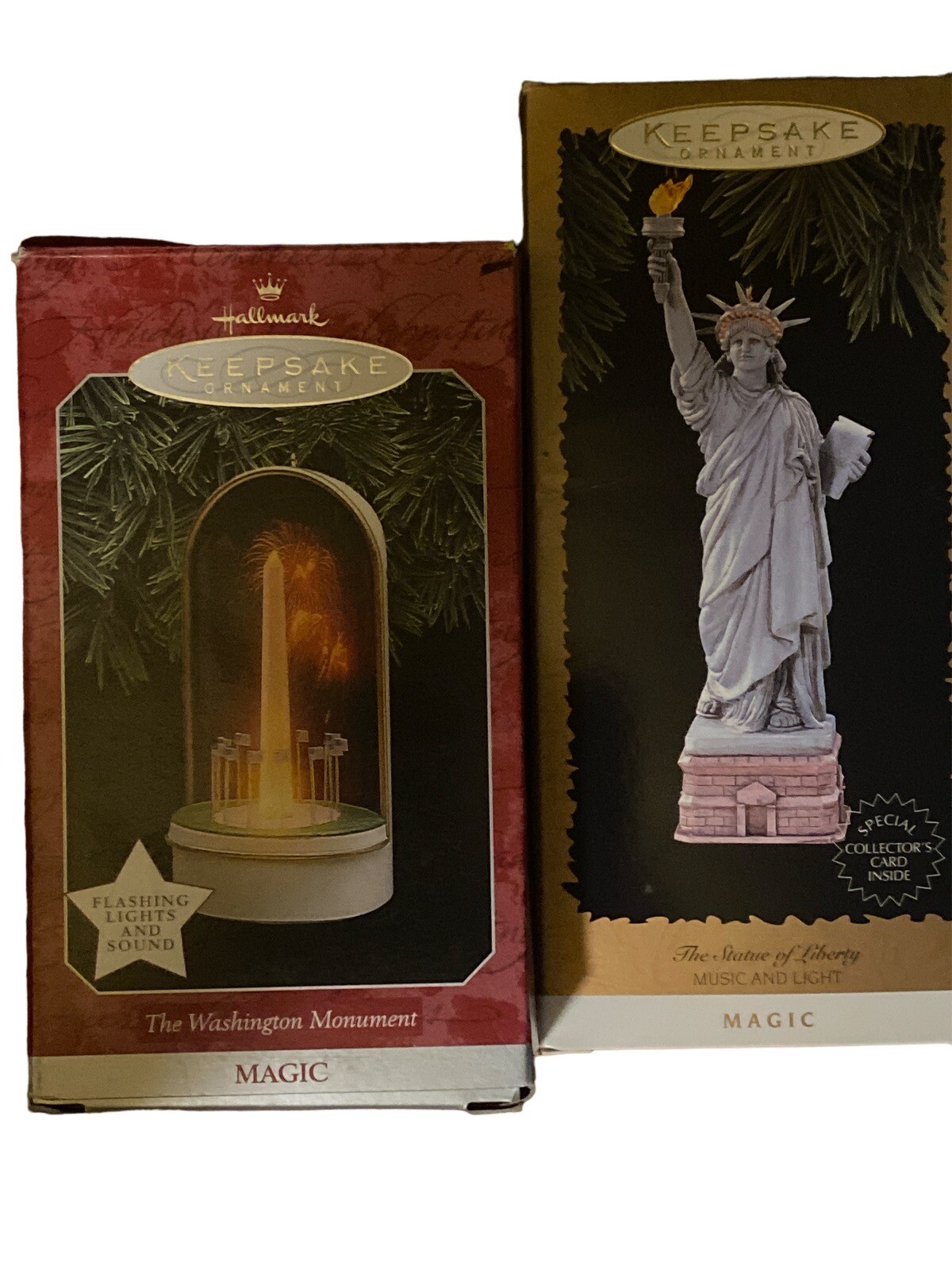 Lot Of Two VTG Hallmark Patriotic, Freedom, Washington Monument ...