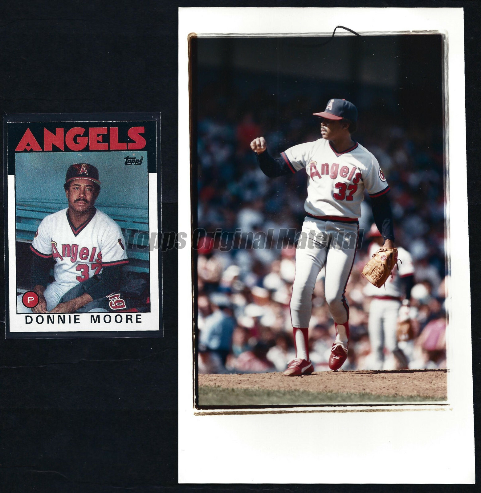 Donnie Moore Angels 1986 Topps Original Extra Photos 5x8 Vault Archives ...