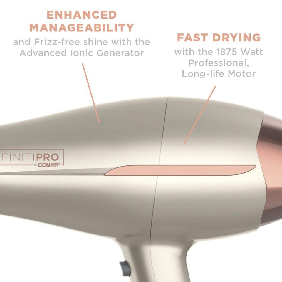Infiniti Pro Ceramic Hair Dryer (Gold Blow Dryer with Comb) | eBay