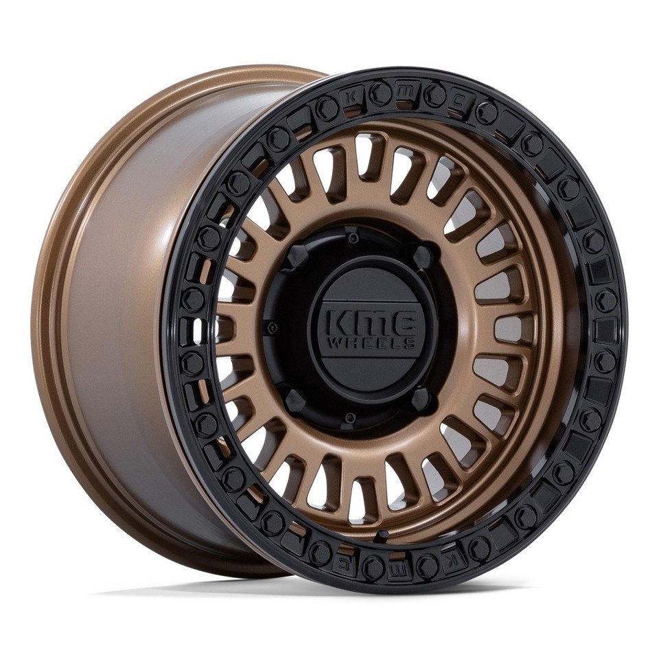 KMC Aztec Beadlock 15" Wheels Bronze +38mm 35" Chicane LT Tires Polaris ...