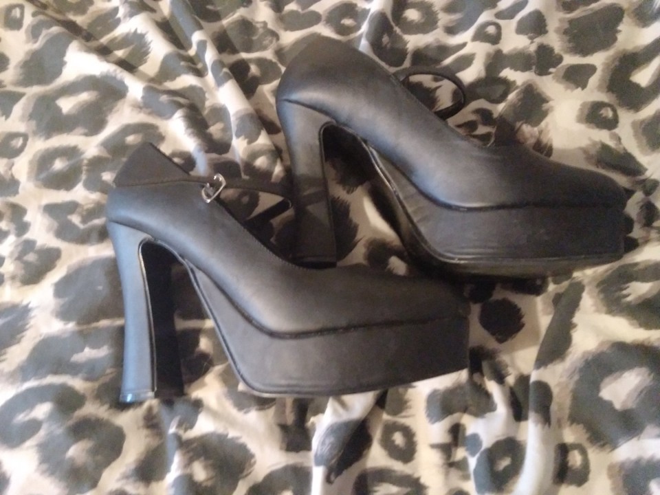 ladies size 11 pleaser black 5 and half inch platform shoes | eBay UK