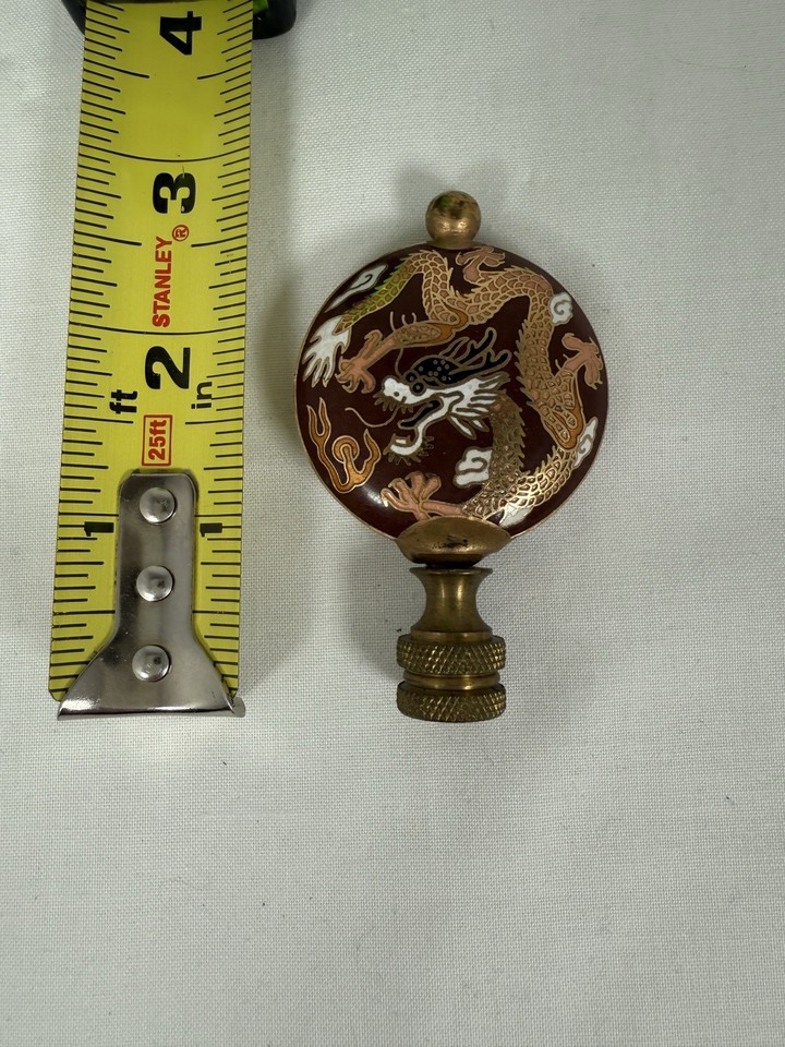 Vintage Cloisonne' Chinese Dragon Motif Lamp Finial appr. 2-1/2" | eBay