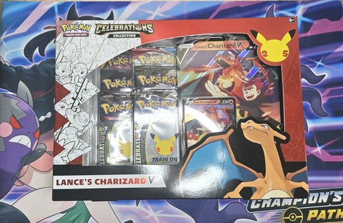 Pokemon TCG Celebrations Lance’s Charizard V Collection Box ️New Sealed ...