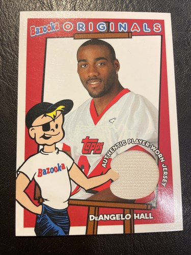 2004 Topps DeAngelo Hall Patch GU Jersey Bazooka #BO-DH Falcons Relic ...