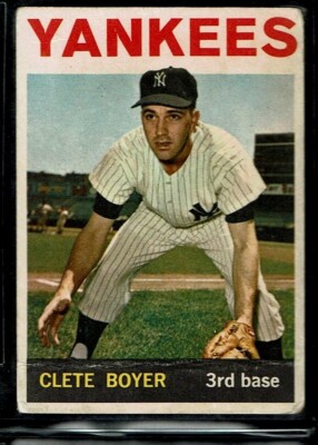 1964 VENEZUELAN BASEBALL NEW YORK YANKEES CLETE BOYER CARD *69 VG ...