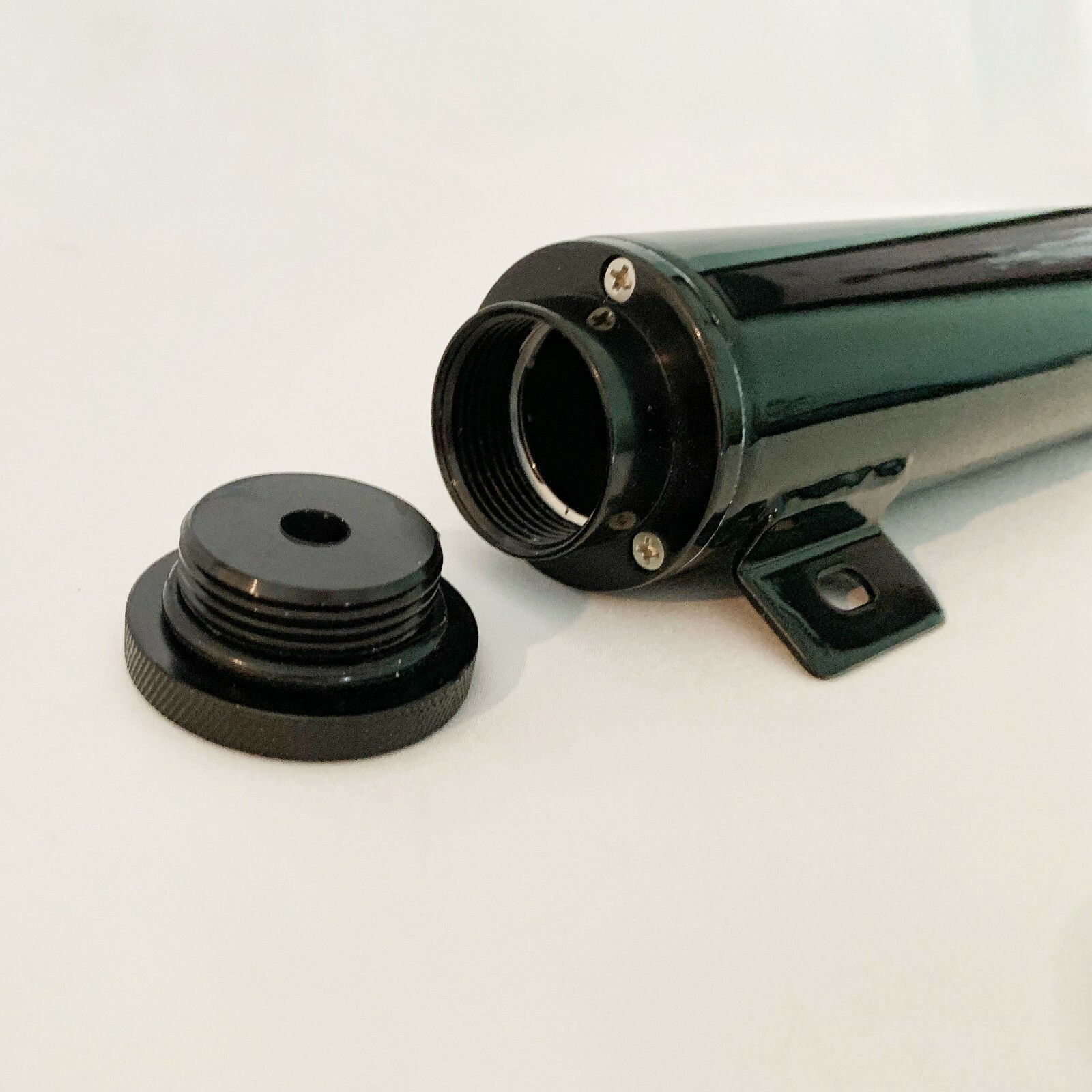 15" x 2" Custom BLACK Stainless Steel Overflow Tank - Coolant Recovery ...