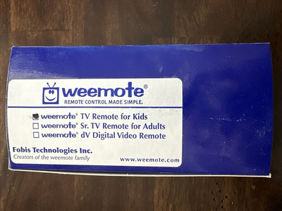 Weemote TV remote Control for Kids | eBay