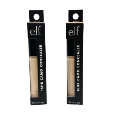 2 Bottles (0.2 fl oz each) ELF e.l.f. 16 Hour Camo Concealer 85846 ...