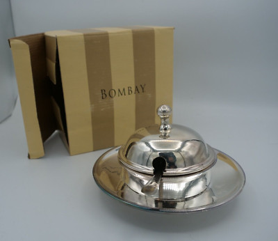 Bombay Butter Dish With Knife Silver Plated vintage plat a beurre avec ...