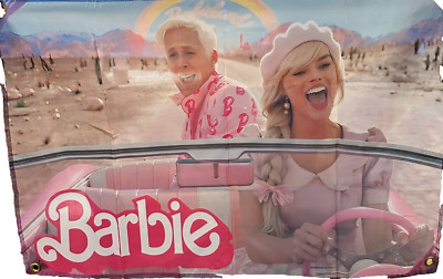 Barbie Movie Ken & Barbie Flag Banner Pink Appx 24" X 36" Wall Art ...