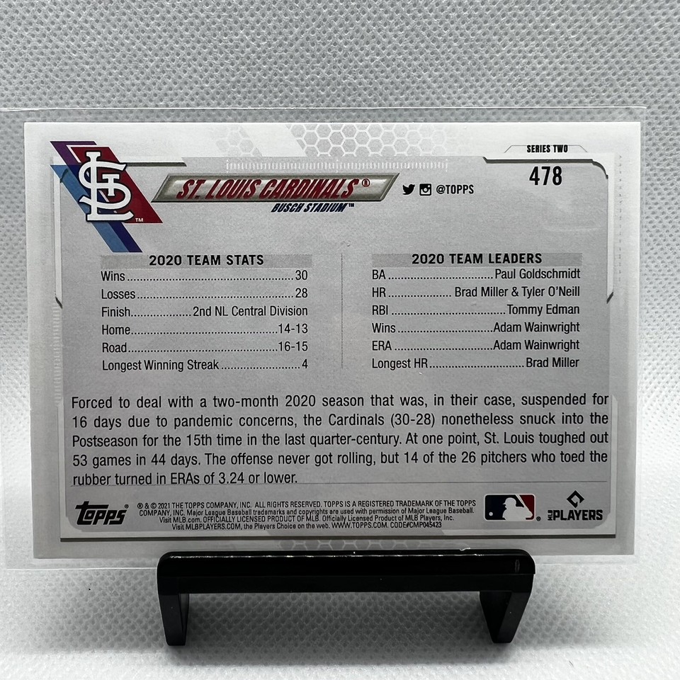 2021 Topps Series 2 Rainbow Foil St. Louis Cardinals #478 Rainbow ...