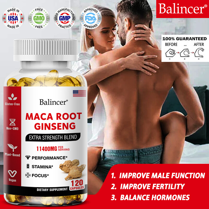 Maca Ginseng Extra Strength Capsules Boost Energy Immune for Men Women 120 Caps | eBay