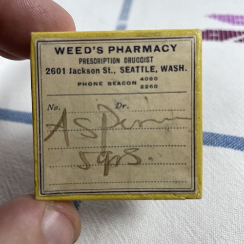 Vintage Weed’s Pharmacy Seattle Washington Pill Box Pharmacy | eBay