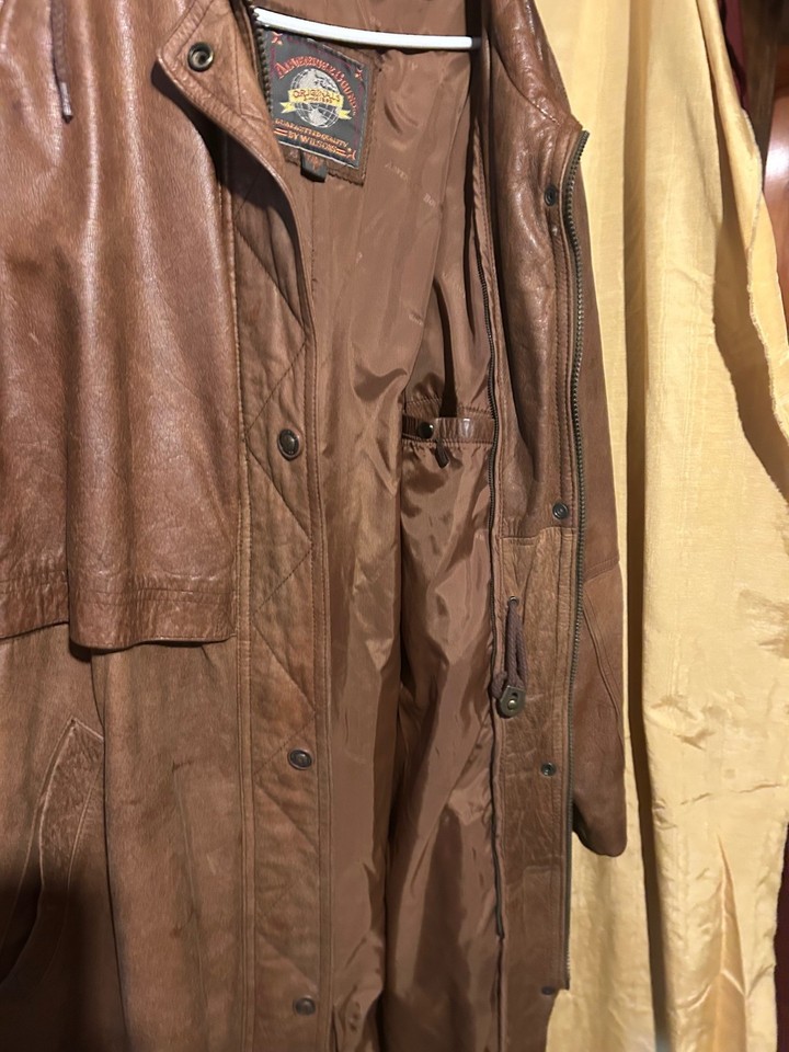 vintage Adventure Bound Leather by Wilson Leather long duster trench ...