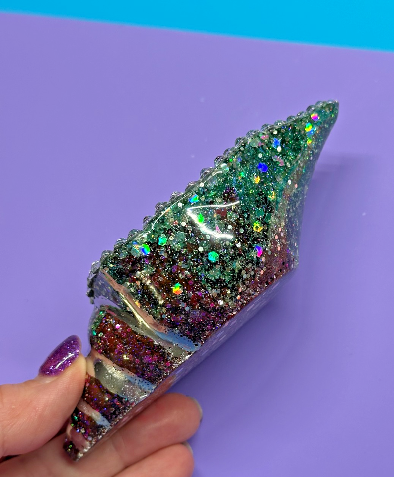 Conch Shell Tray Blinged Resin Made Colorful Conch Shell Trinket Tray ...