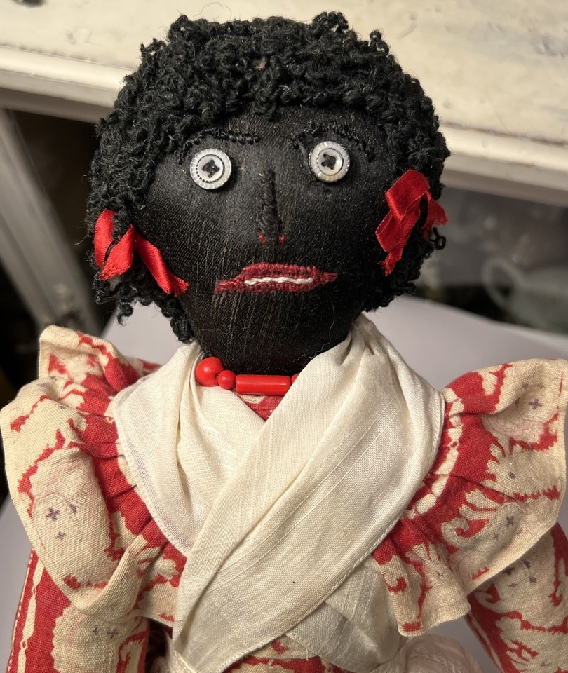 Antique 1870’s Post Civil War Era African American Folk Art Black Cloth ...