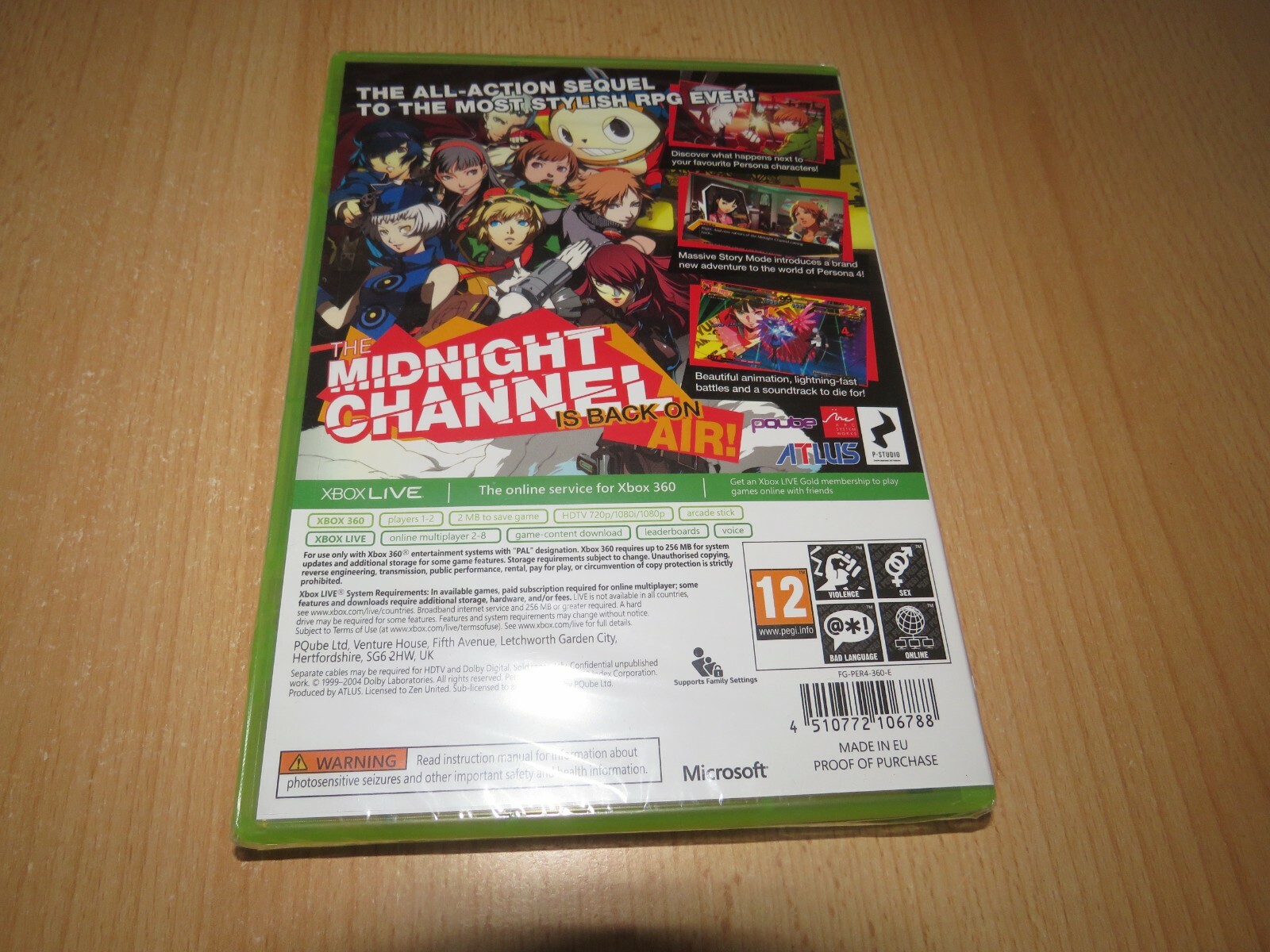 Microsoft Xbox 360 Game Persona 4 Arena P4a En Ger Boxed for sale ...