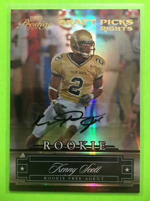 Kenny Scott 2007 Prestige Draft Picks Rights Autograph RC Georgia Tech ...