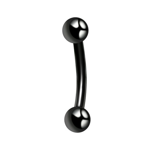 Eyebrow Bar Curved Anodized Black Helix Rook Snug Tragus Daith Barbell ...