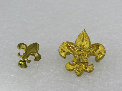 Vintage gold Boy Scout Pins set of 2 | eBay Australia