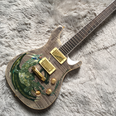 Custom Shop PRSR Electric Guitar ,Dragon Electric Guitar With Flamed ...