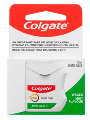 Colgate Total Mint Dental Floss Extreme Clean Flossing Action Fresh ...