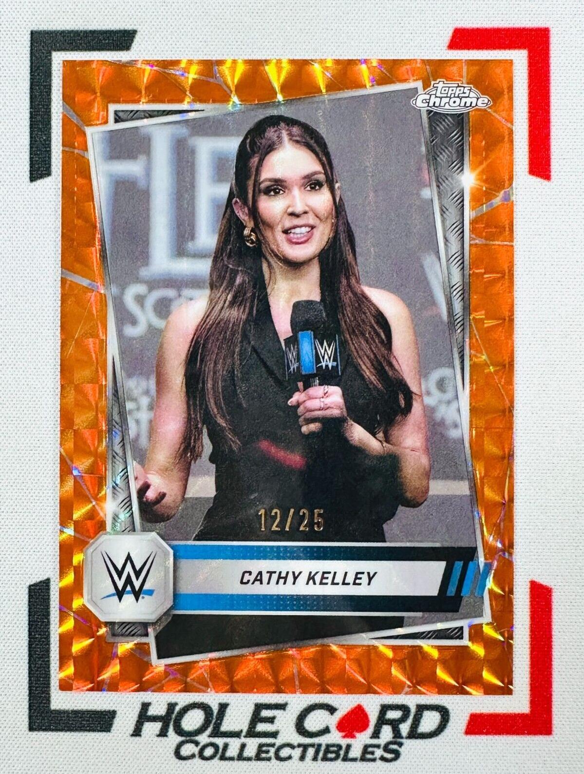 2025 Topps Chrome WWE - Cathy Kelley #153 Orange Geometric Refractor ...