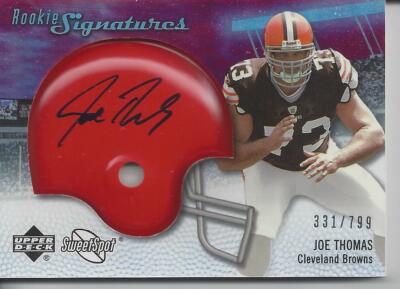 JOE THOMAS 2007 UPPER DECK SWEET SPOT SIGNATURE AUTO AUTOGRAPH RC #ED ...
