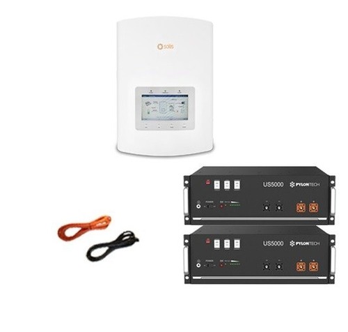 Inverter Solis 6kW Hybrid +2 Batteria Accumulo Litio Pylontech 4.8kW ...