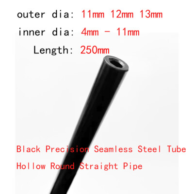250mm Length 11mm 12mm 13mm OD 4mm-11mm ID Seamless Steel Tube Hollow ...