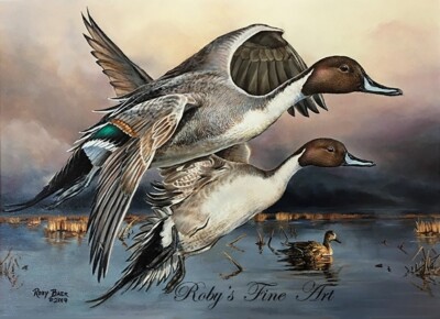 Limited Edition Duck Print "Northern Pintails" Giclee By Artist Roby ...