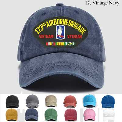 Custom Embroidered Hat 173rd Airborne Brigade Vietnam Veteran, Veteran ...