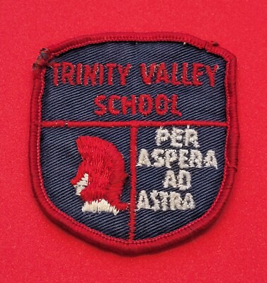 TRINITY VALLEY SCHOOL TROJANS PATCH FORT WORTH TEXAS VINTAGE ...