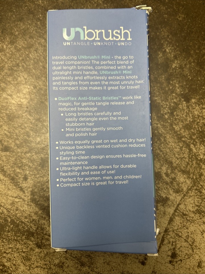 FHI Heat UnBrush Detangle Vented Blow Out Flex Brush Glitter 9” Mini ...