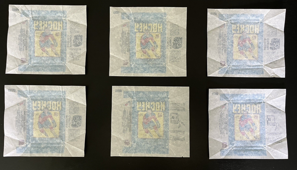 Quantity 6, 1979-80 O-Pee-Chee OPC Hockey empty card wrapper Gretzky ...