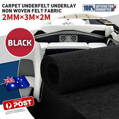 3M*2M Auto Felt Trunk Lining Carpet Floor Rugs Black Underlay Anti ...