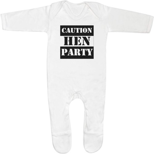 'CAUTION HEN PARTY' Baby Romper Jumpsuits / Sleep suits (SS045695) | eBay