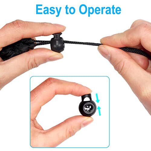 Cord Lock End Spring Stop Toggle Stoppers for Drawstrings , Shoelaces ...