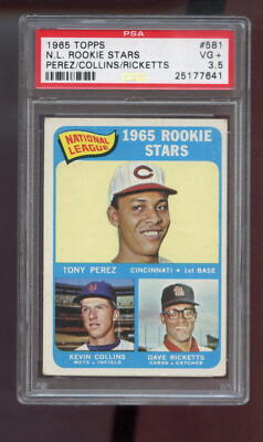 1965 Topps #581 Rookie Stars Tony Perez Kevin Collins Ricketts PSA 3.5 ...
