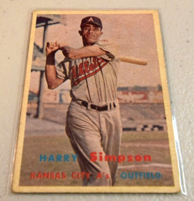 1957 Topps #225 Harry Simpson Kansas City Athletics | eBay