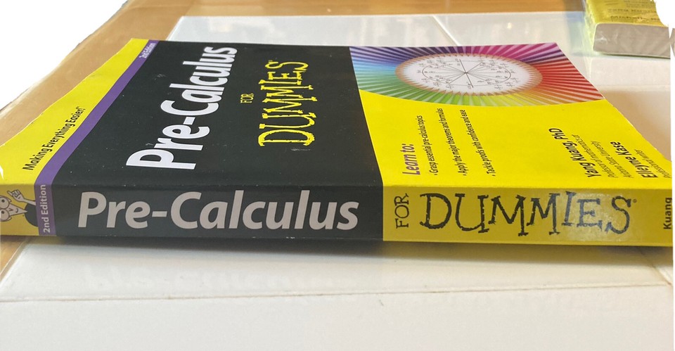EUC Pre-Calculus For Dummies ISBN 9781118168882 College Math Textbook ...