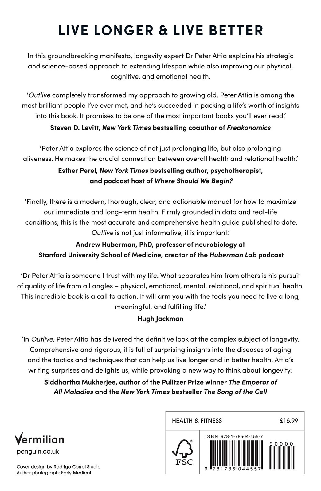 Outlive: The Science and Art of Longevity Paperback by MD,Peter Attia ...