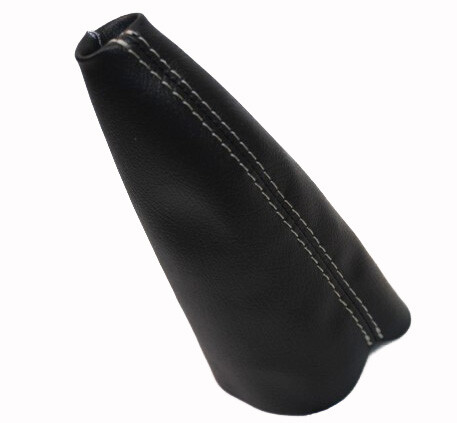 Leather Black w/White Stitch Manual Shift Boot Fit 07-14 Mini Cooper ...