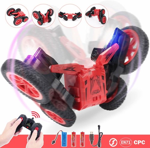 Remote Control Stunt Car RC Racing Toy LED Lighted 4WD 360 Degree Spins ...