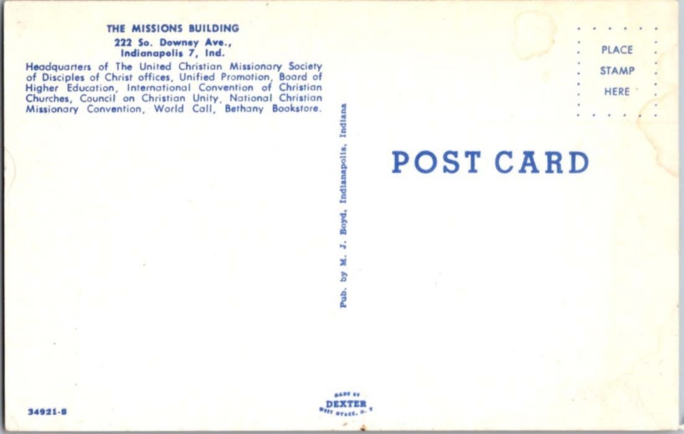 Indianapolis Indiana IN : BUILDING SCENE d/24 BE8908 | eBay