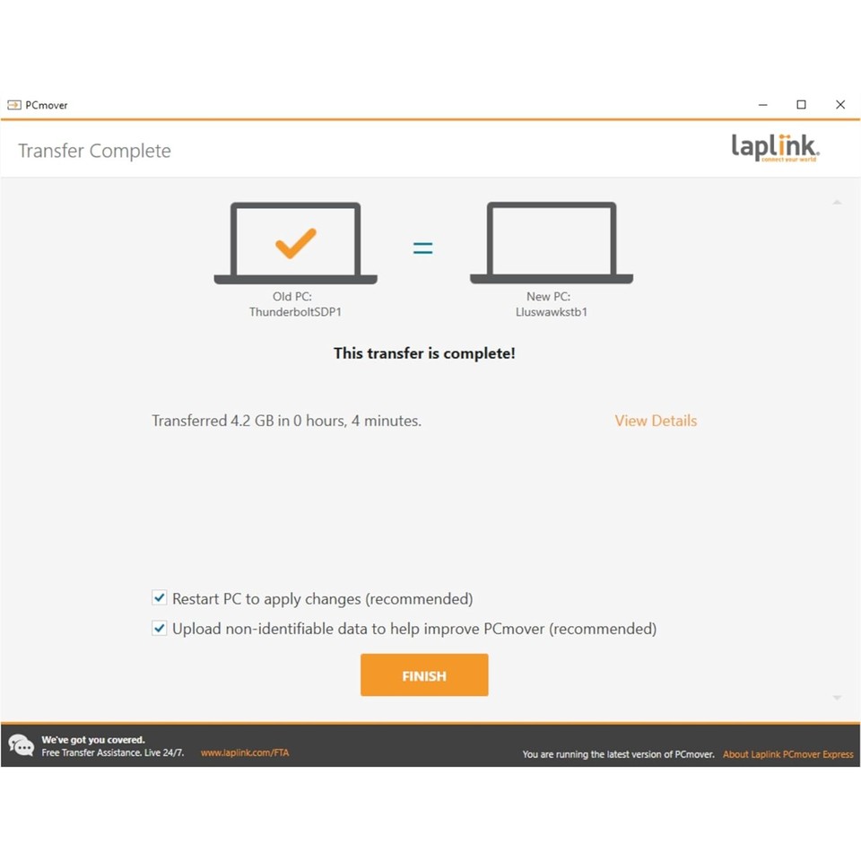 LAPLINK Easy Transfer Cable for Windows, Includes PCmover Express ...
