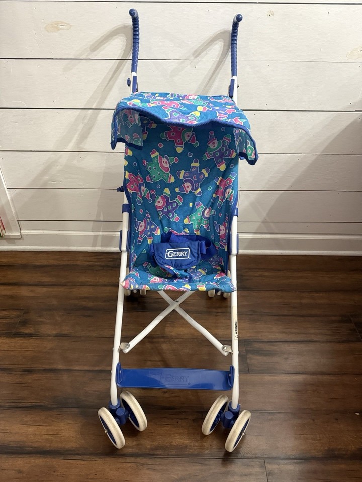 VTG 90’s BABY TODDLER Rare Umbrella STROLLER Clown Print Canopy ...