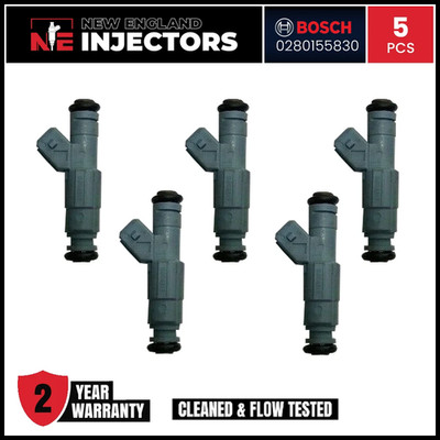Reman OEM Bosch 0280155830 Set Of 5 Fuel Injectors For 1999-06 Volvo 2 ...