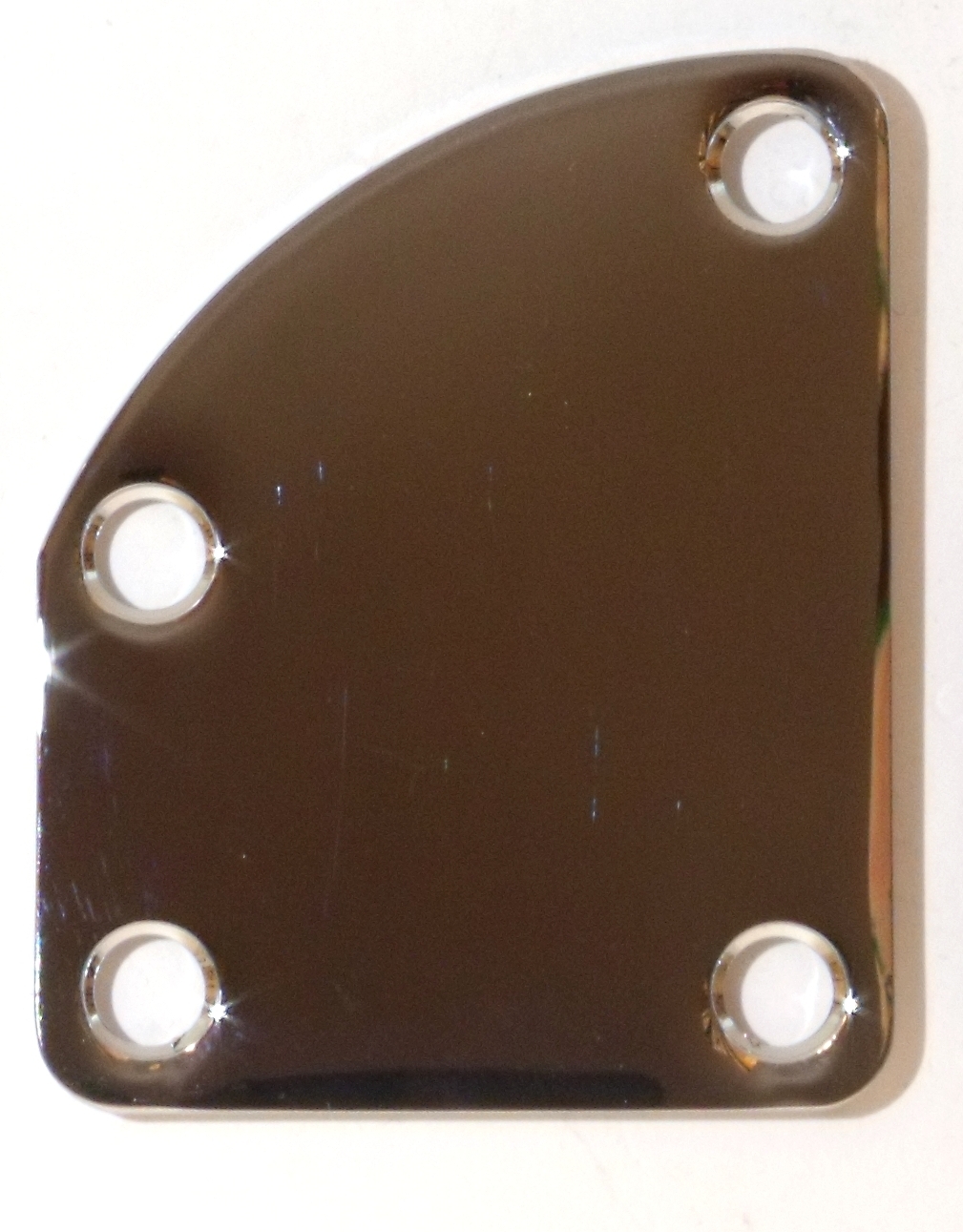Asymmetric curved Guitar Neck Joint Plate in Gold, Black or Chrome inc ...