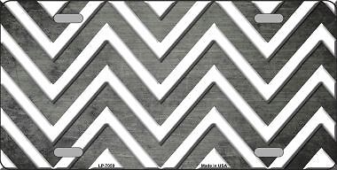 Gray White Chevron Rubbed Metal Novelty License Plate Tag LP7059 | eBay